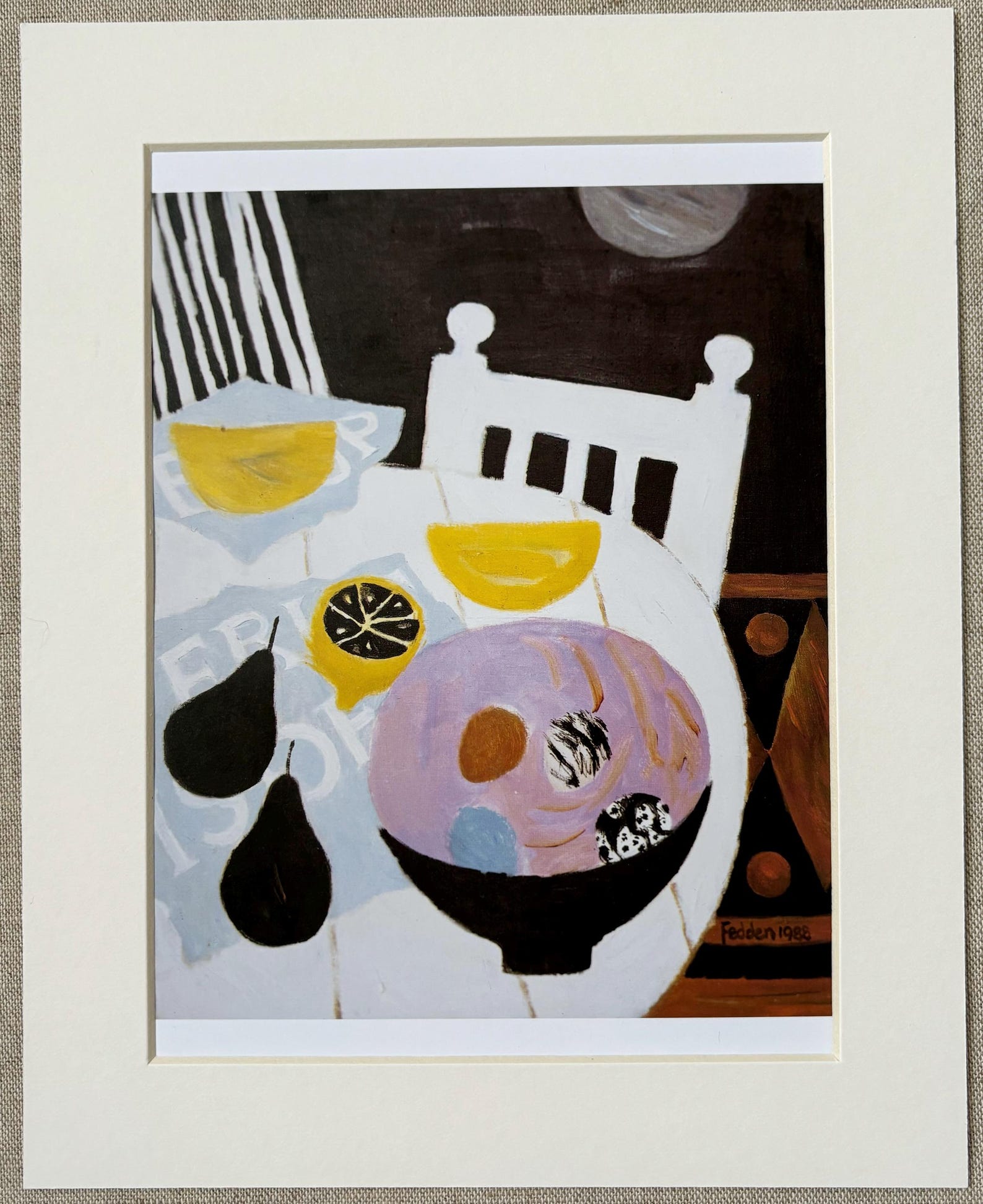 Vintage Mary Fedden Painting Print - the Spanish Chair, 1988 - Mounted ...