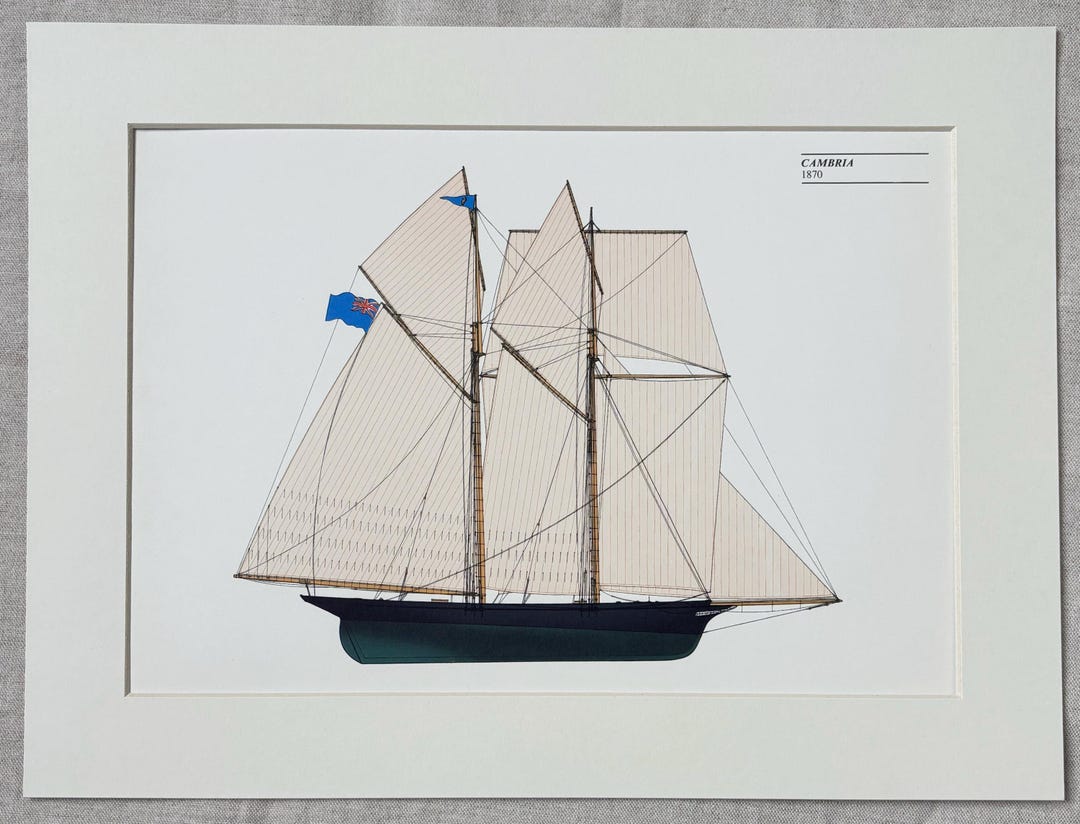 Original Vintage 1960's Yacht Colour Plate - Available Mounted and ...