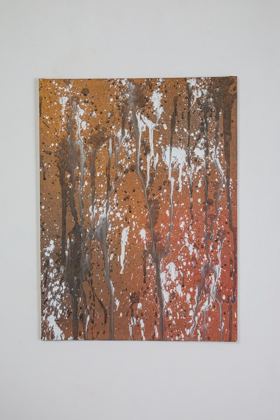 Abstract Rust/black/white | Etsy