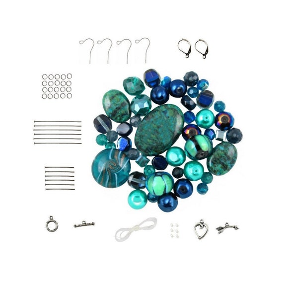 Bead Sets With Findings Assorted Shapes & Sizes 10 Colors to | Etsy