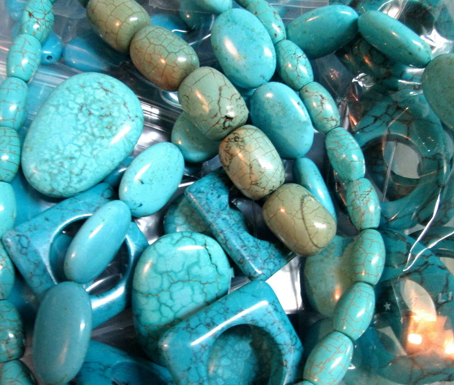 Faux Turquoise Bead & Pendant Assortment - Etsy
