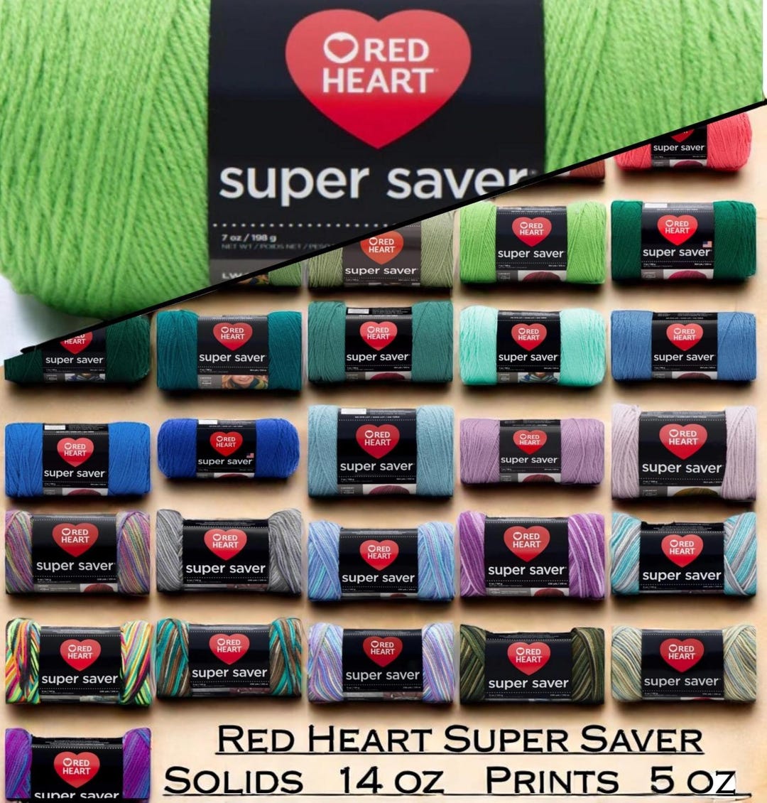 Red Heart Super Saver Yarn Your Choice of Color! Knitting or Crocheting ...