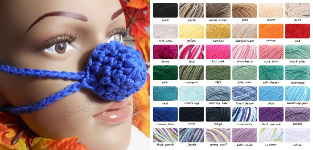 Cotton Nose Warmer Your Choice of Color Crocheted Nose Mitten - Etsy