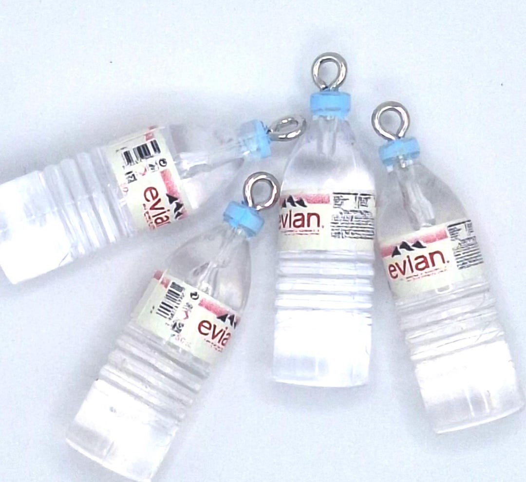 4 Water Bottle Charms Miniature Bottle of Water Charms for Jewelry ...