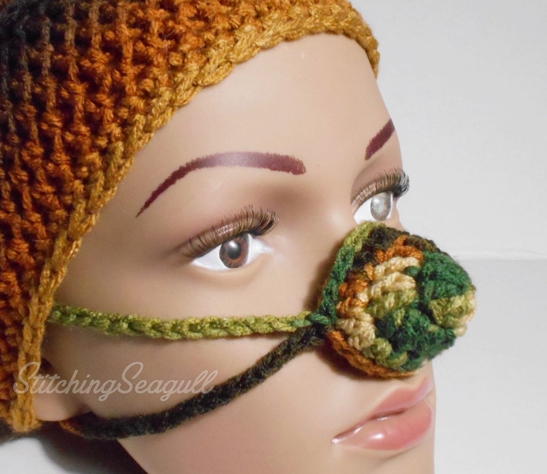 Nose Cover Warmer COTTON or ACRYLIC Many Colors Crocheted Nose Cozy ...