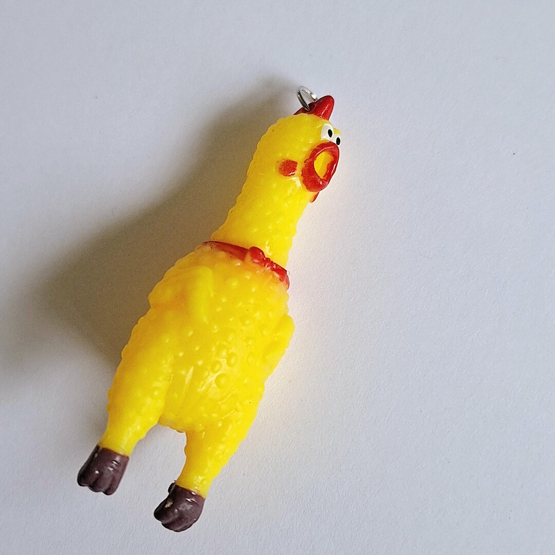 4/6/8 Hilarious Squeaking Mini Rubber Chicken Charms for Jewelry ...