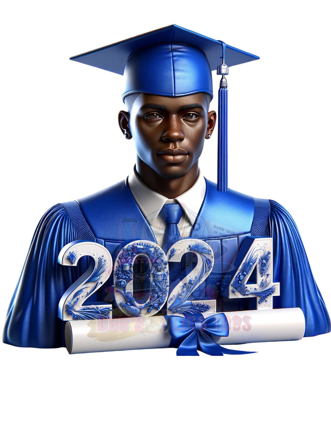 Grad Boy Royal Blue PNG - Etsy