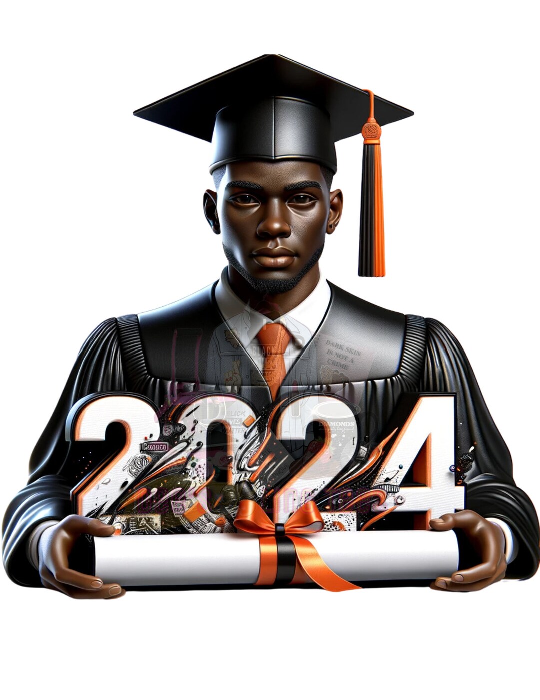 Grad Boy Black PNG - Etsy