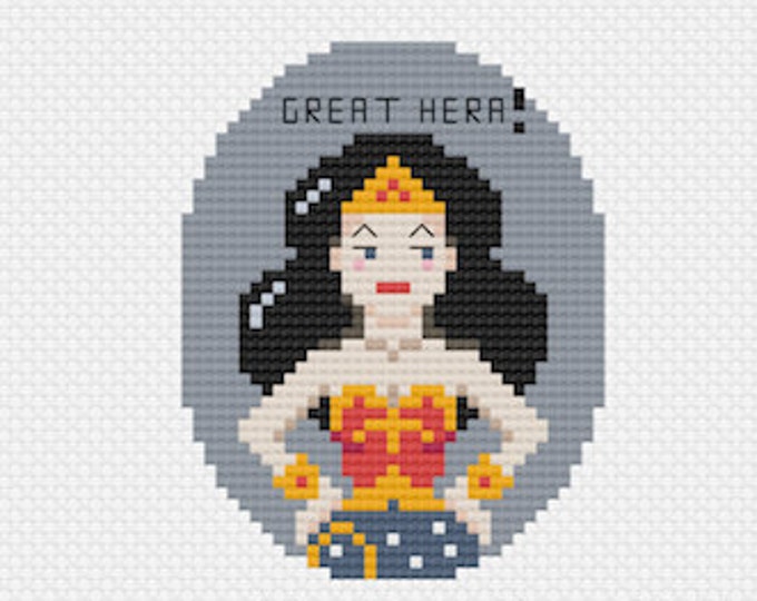 Wonder Woman Cross Stitch Pattern Downloadable PDF - Etsy