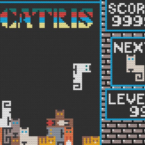 Cat Tetris Cross Stitch Pattern Downloadable PDF - Etsy