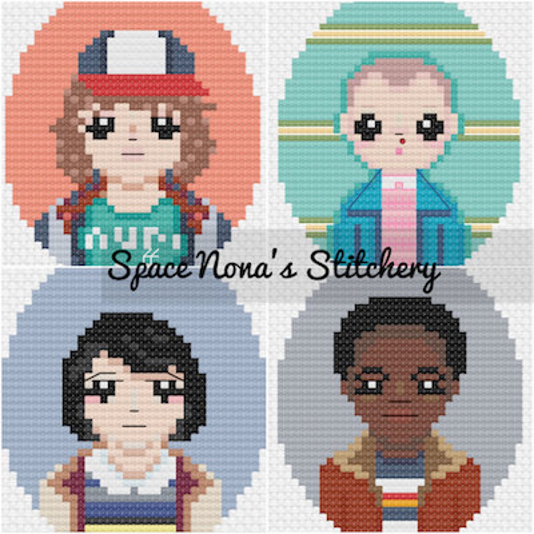 Stranger Things Kids - Cross Stitch Pattern - Downloadable PDF - Etsy UK