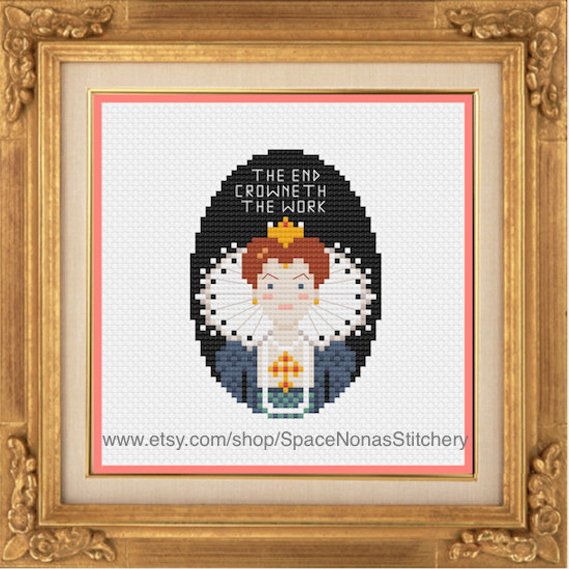 Queen Elizabeth - Cross Stitch Pattern - Downloadable PDF - Etsy