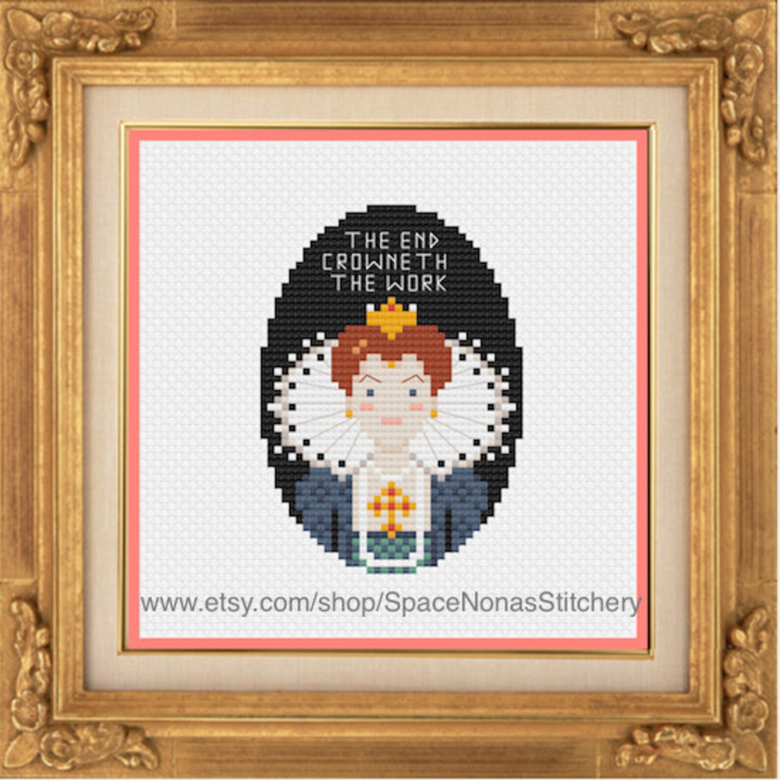 Queen Elizabeth - Cross Stitch Pattern - Downloadable PDF - Etsy