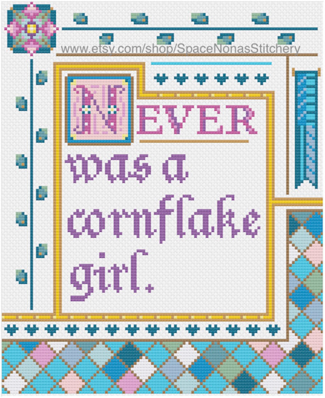 Cornflake Girl Cross Stitch Pattern Downloadable PDF - Etsy