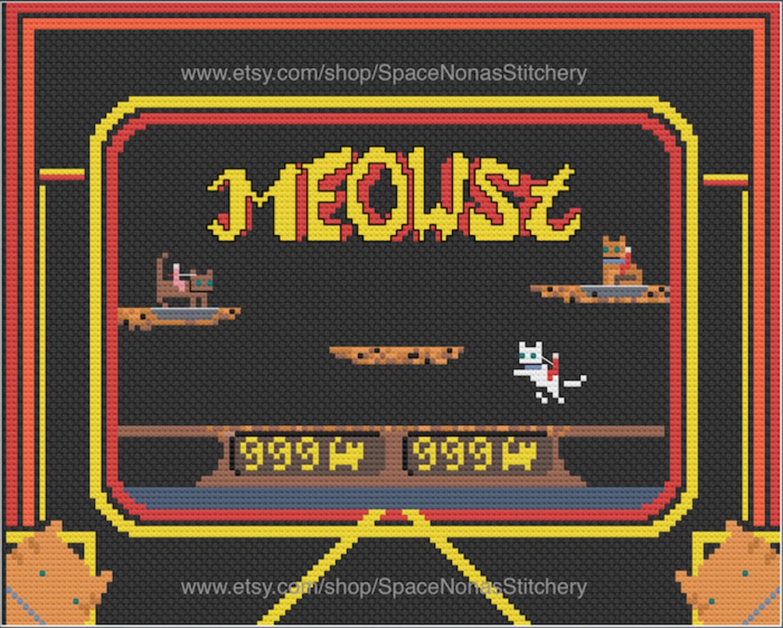 Meowst/joust - Cross Stitch Pattern - Downloadable PDF - Etsy UK