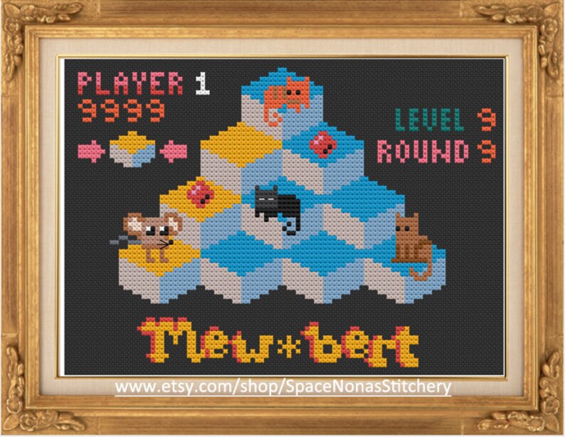 MULITPACK OF 6 - Video Game Cat Mashup - Cross Stitch Pattern ...