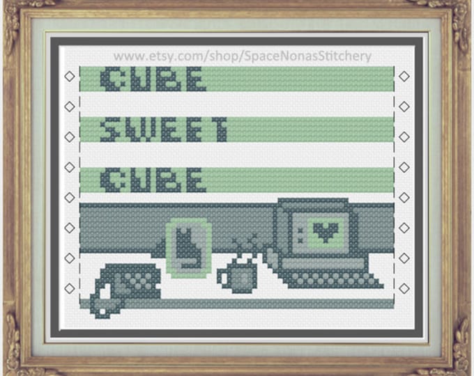 Cube Sweet Cube Cross Stitch Pattern Downloadable PDF - Etsy