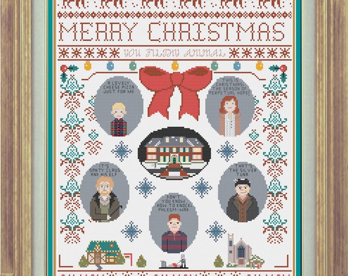 Home Alone Sampler - Cross Stitch Pattern - Downloadable PDF - Etsy
