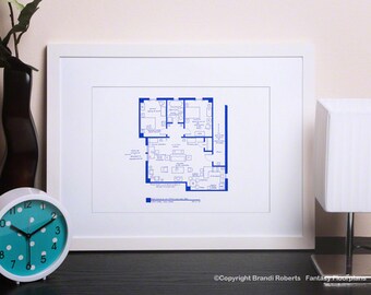 Roseanne & Dan Conner TV Home Floor Plan Poster Fictional | Etsy
