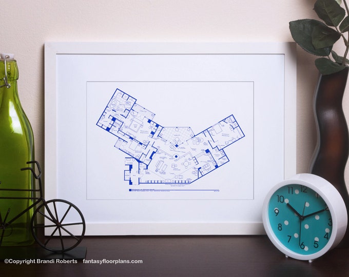 Bewitched TV Show Gifts Floor Plan Poster for Home of - Etsy