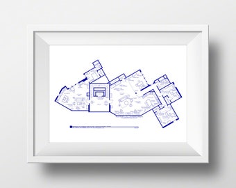 The Simpsons House Floor Plan Poster Marge & Homer Simpson - Etsy