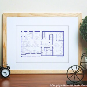 The Office TV Show - Dunder Mifflin Floor Plan - Blueprint Poster ...
