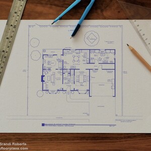 Simpsons House Floor Plan - Blueprint Poster Art for Home of Marge and ...