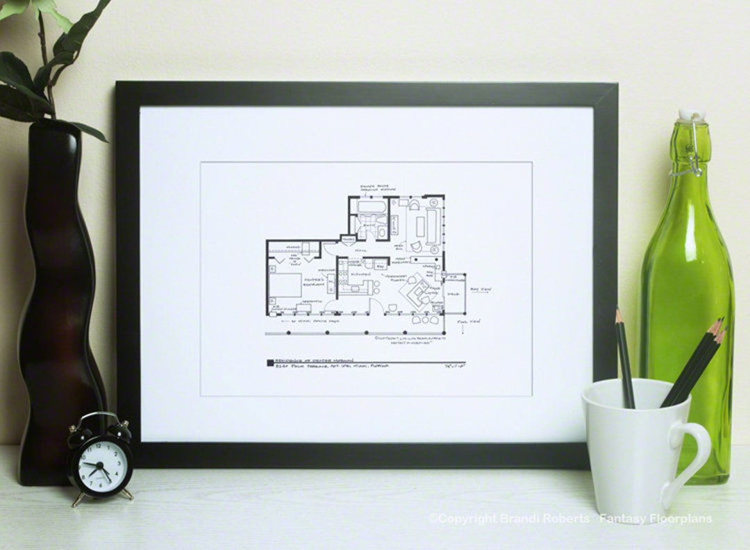 Dexter Poster - Dexter Morgan Apartment Layout - TV Show Floor Plan ...