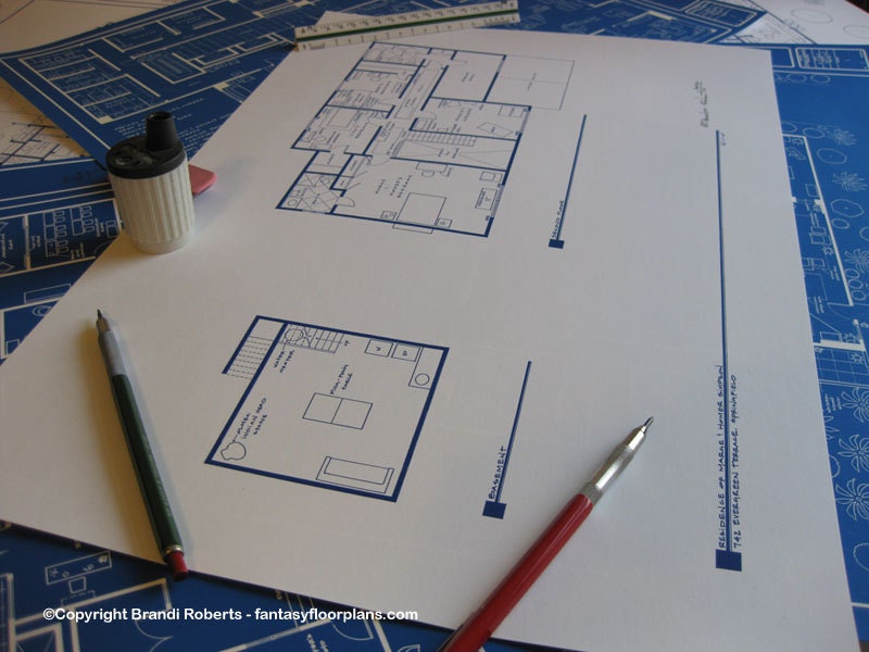 The Simpsons House Floor Plan - Blueprint Poster for TV Home of Marge ...