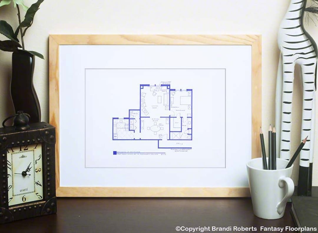 X-files - Agent Fox Mulder's Apartment Blueprint Poster - Famous TV ...