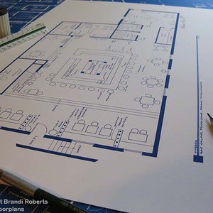 Cheers Pub TV Show Floor Plan - Blueprint Poster - Fictional Hand-drawn ...