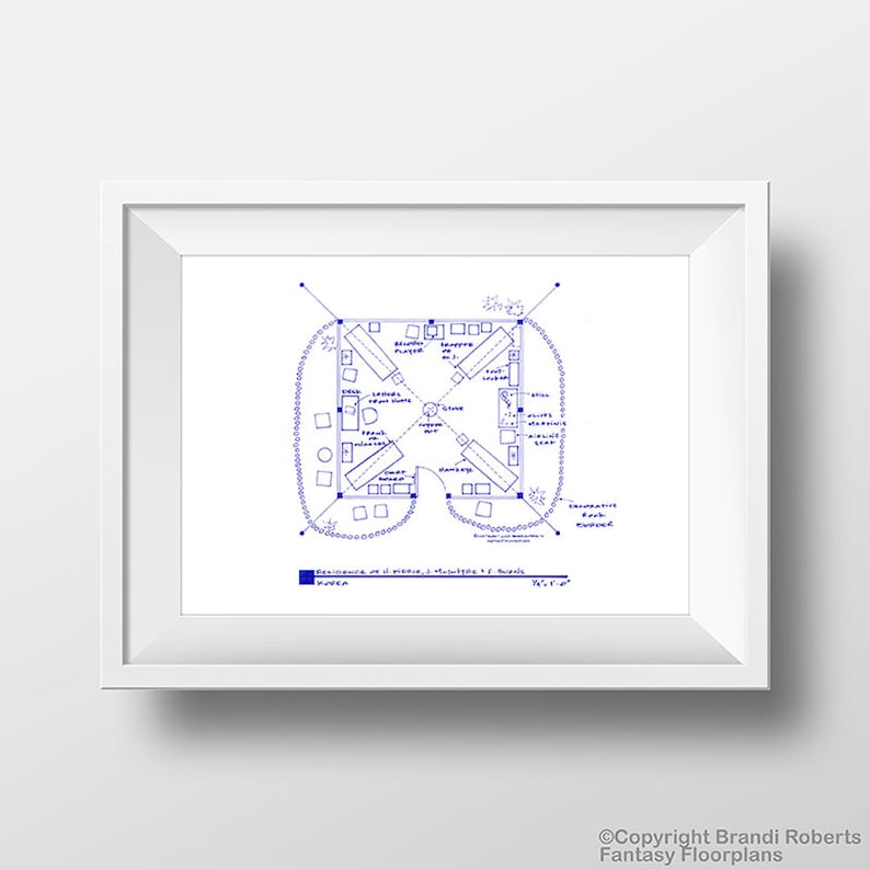 M.A.S.H. Floor Plan MASH 4077th TV Show Poster for the Swamp Home of ...