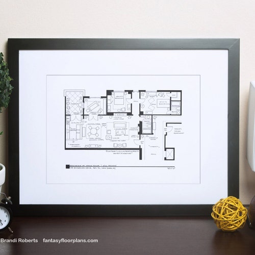 Simpsons House Floor Plan Blueprint Poster Art for Home of - Etsy