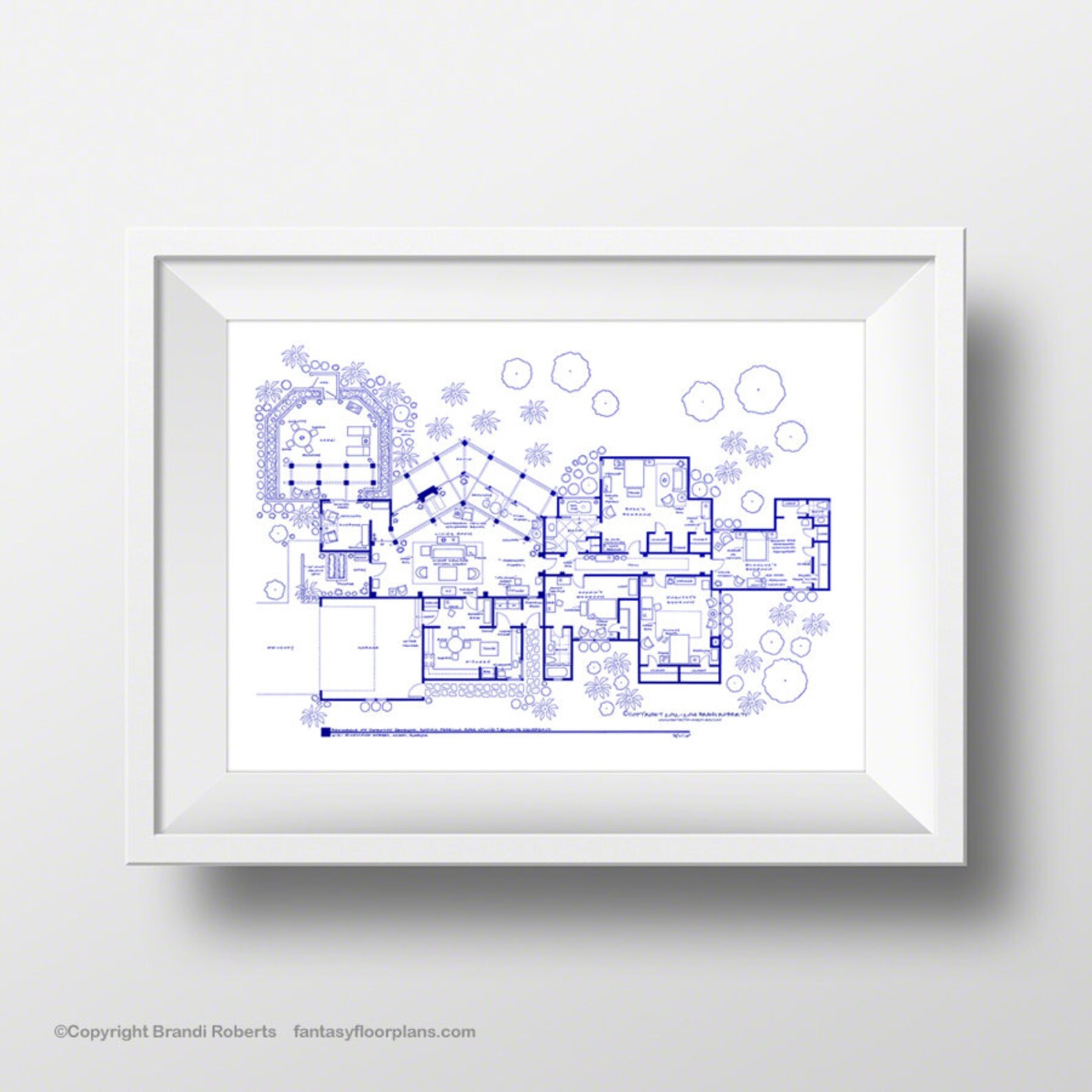 Golden Girls House Blueprint - Hand-drawn Golden Girls Art - Gifts for ...