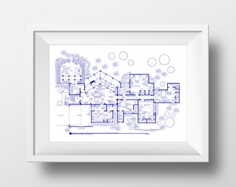 Jill and Tim Taylor Home Improvement Floor Plan Famous TV - Etsy