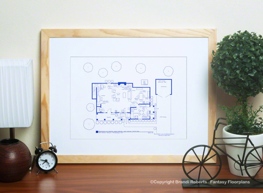 The Andy Griffith Show Floor Plans - Unique Set of 4 Fictional TV Show ...
