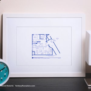 Seinfeld Apartment Layout - TV Show Floor Plan - Blueprint Poster Art ...