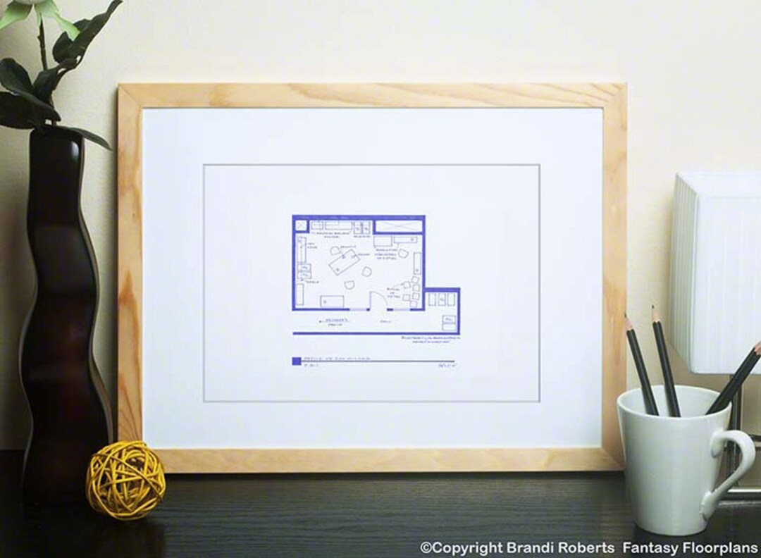 X-files Xfiles Mulder's Office TV Show Poster - Blueprint - Scully and ...