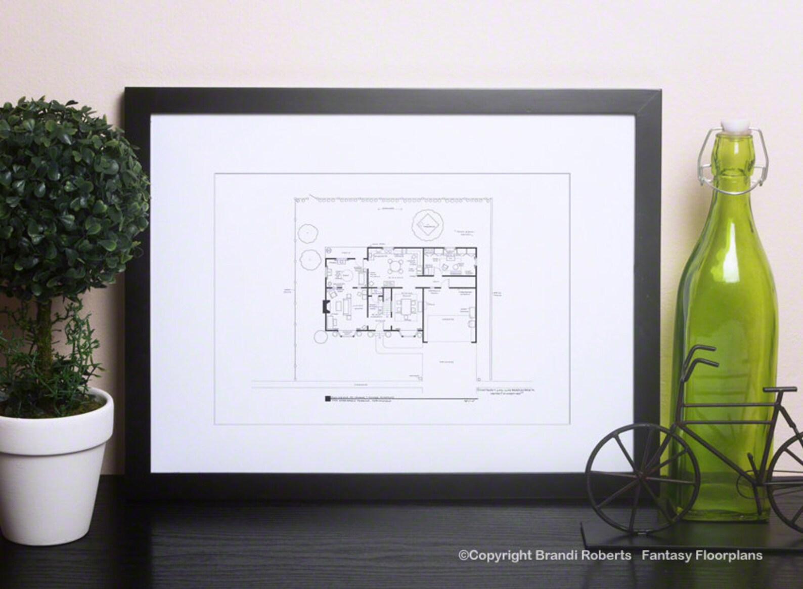 The Simpsons House Floor Plan - Blackline Poster for Home of Marge and ...