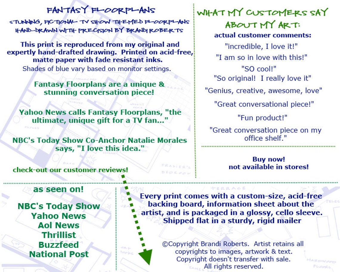 Ted Mosby Apartment Blueprint Poster How I Met Your Mother - Etsy