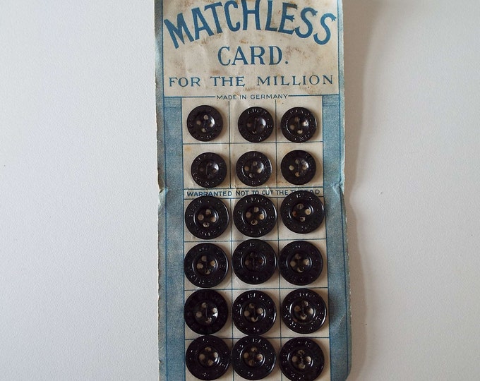 Antique German Best Ring Edge Buttons Original Card Matchless Card for ...