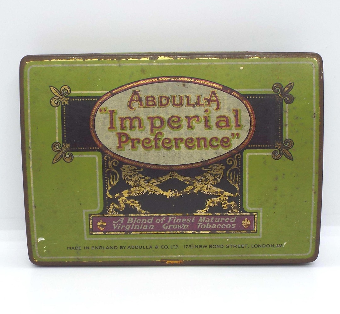 Antique Abdullah 'imperial Preference' Cigarette Tin Tobacciana - Etsy