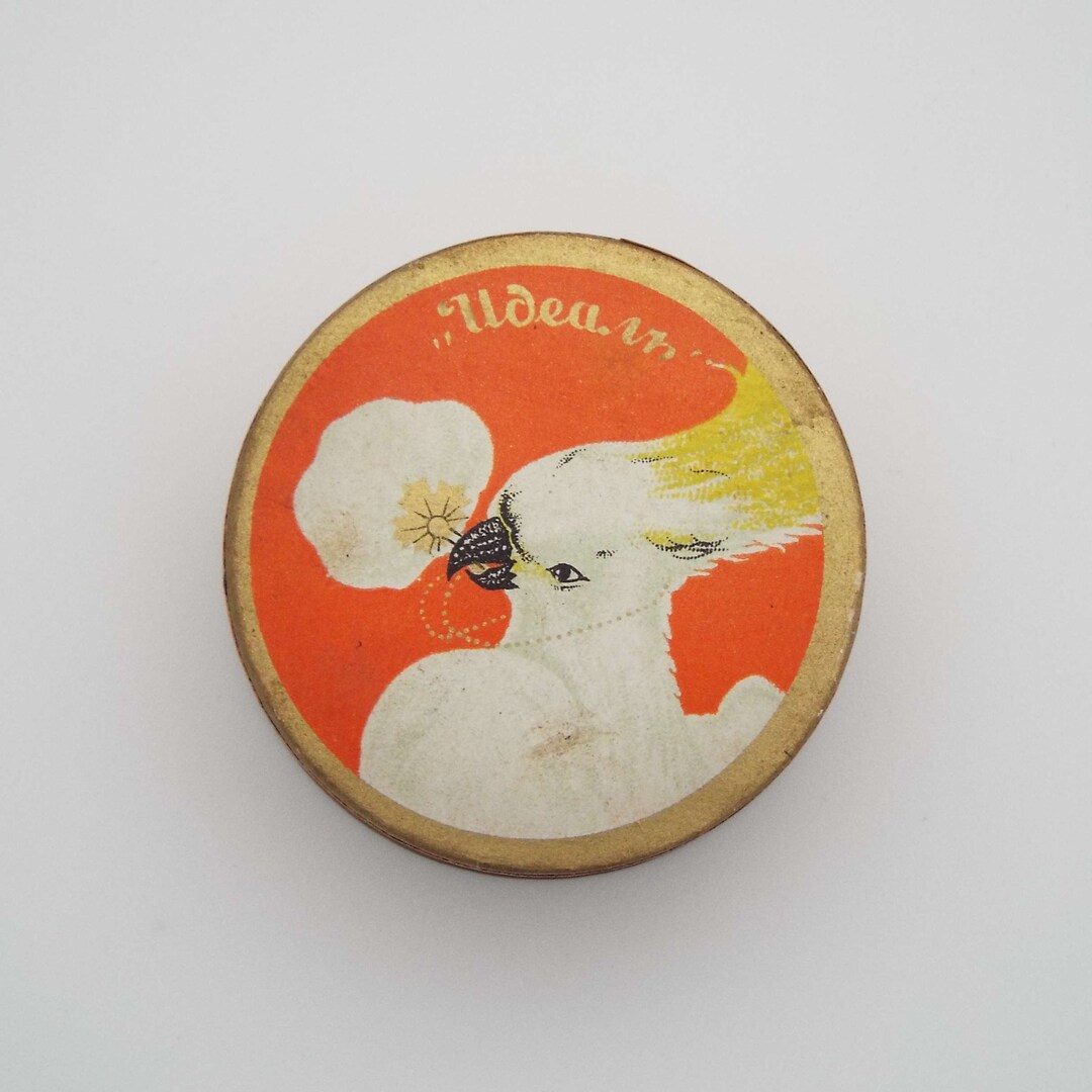 Rare Vintage 1920's Face Powder Box Unused Cockatoo Design Ideal Face ...