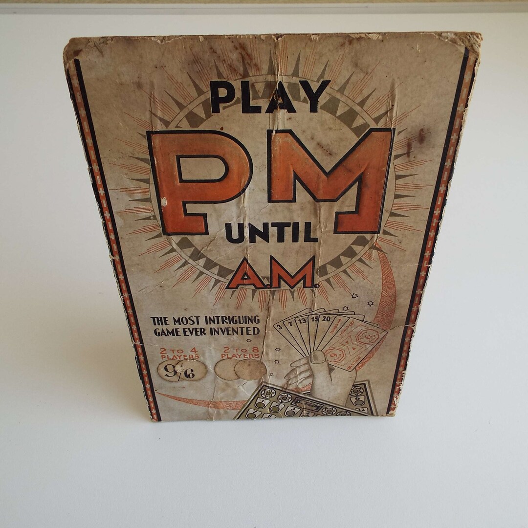 Rare Vintage 1930's Plus & Minus Card Game Board Game Shop Counter ...