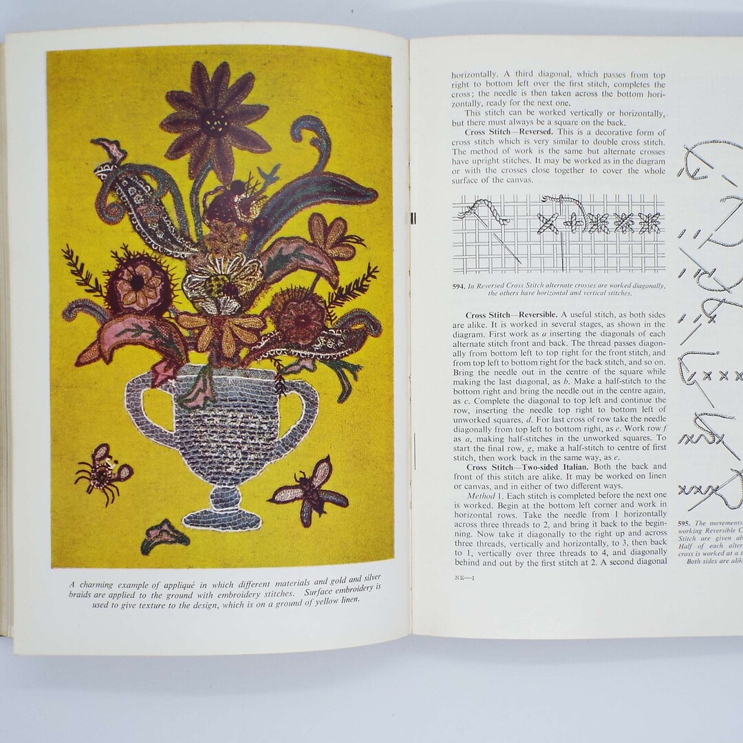 Vintage Odhams Encyclopaedia of Needlecraft Book Sewing Dressmaking ...