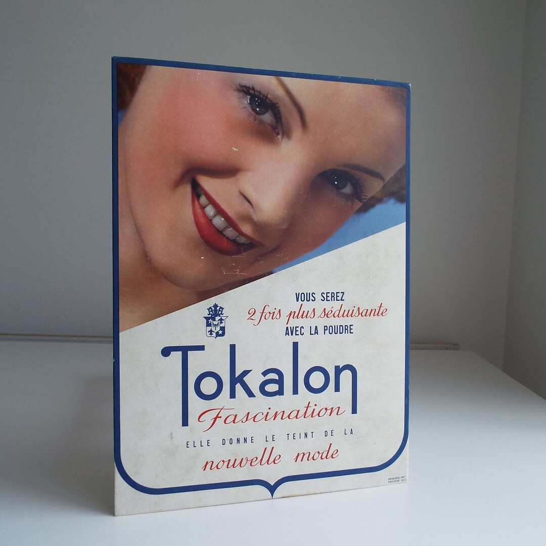 Rare Vintage Art Deco Tokalon Fascination Shop Display Advertisement ...