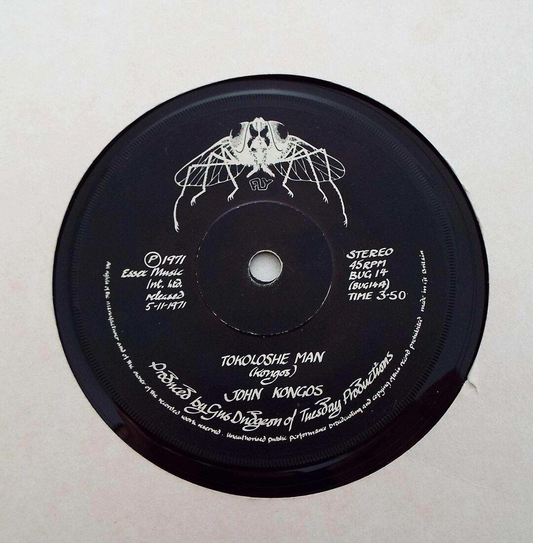 John Kongos - Tokoloshe Man 7" Vinyl Record - 1971 UK Pressing - Etsy