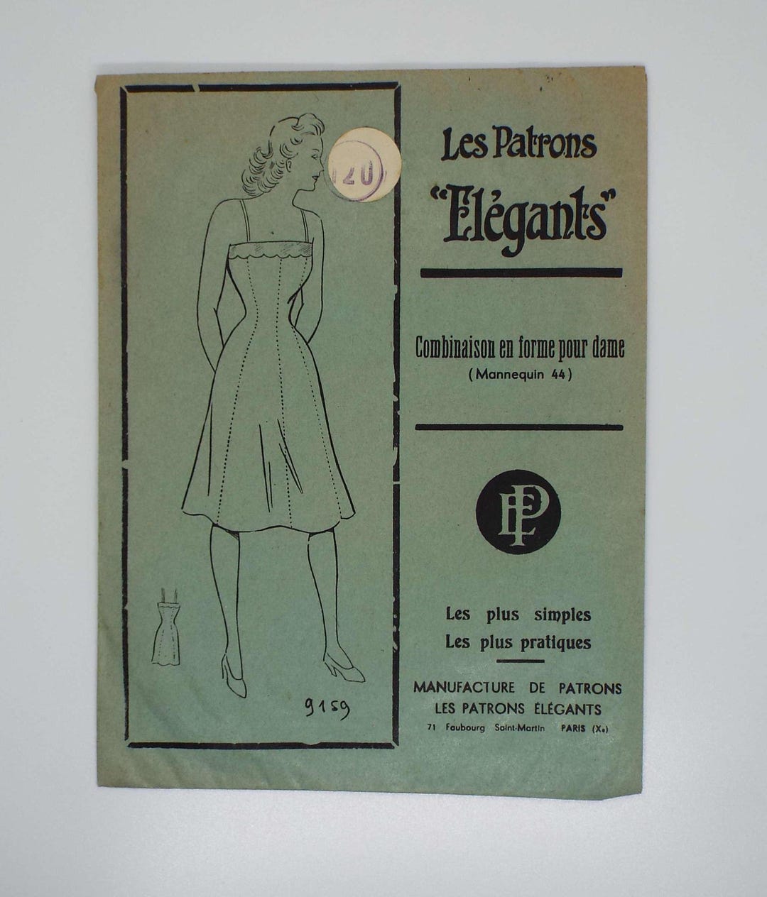 Vintage French Sewing Pattern Lingerie Slip Petticoat Nightwear Pattern ...