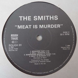 The Smiths Meat is Murder LP Album Vintage Vinyl Record UK Pressing ...