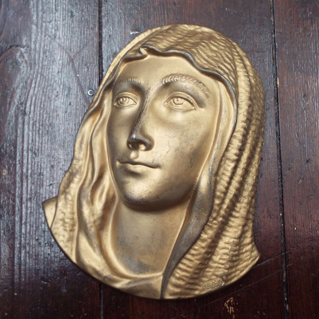 Vintage Virgin Mary Caggiati Wall Plaque Wall Hanging Religious Art ...
